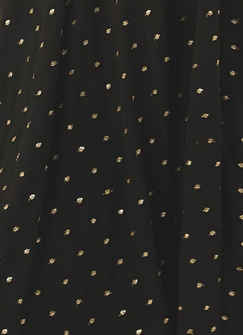 Buy Black Georgette Embroidered Overlap Draped Gown Wedding Wear Online ...