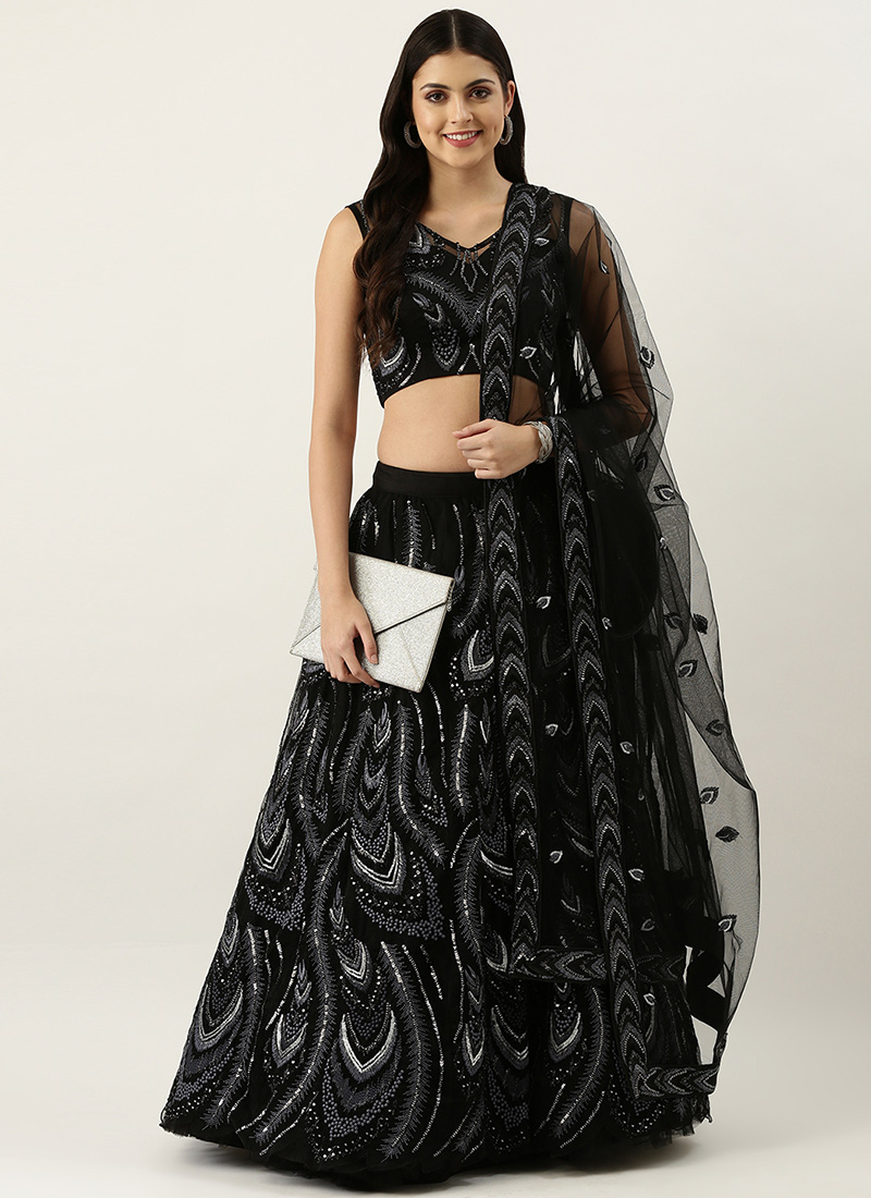 Black Lehenga : Latest Black Lehenga Designs For Women