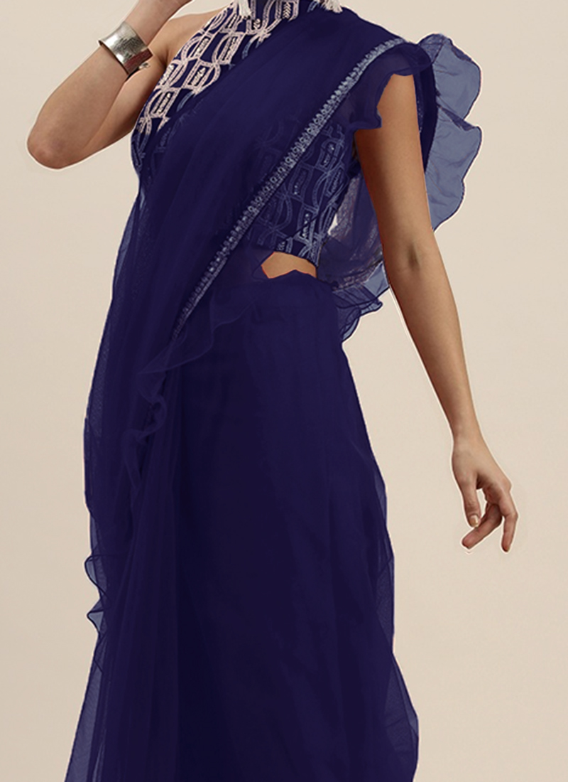 Buy Indian Ruffled Saree Online Shopping at Cbazaar