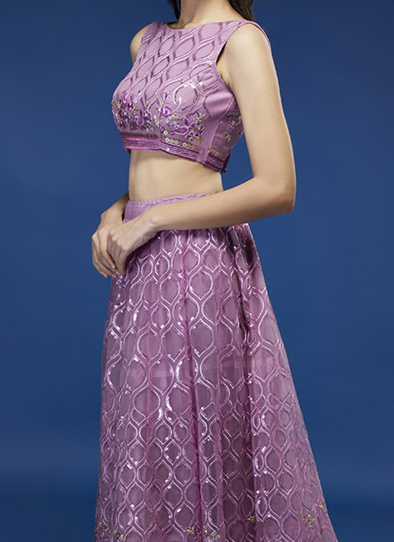 Buy Lavender Lehenga Choli Online | Online Lavender Lehenga Dresses ...