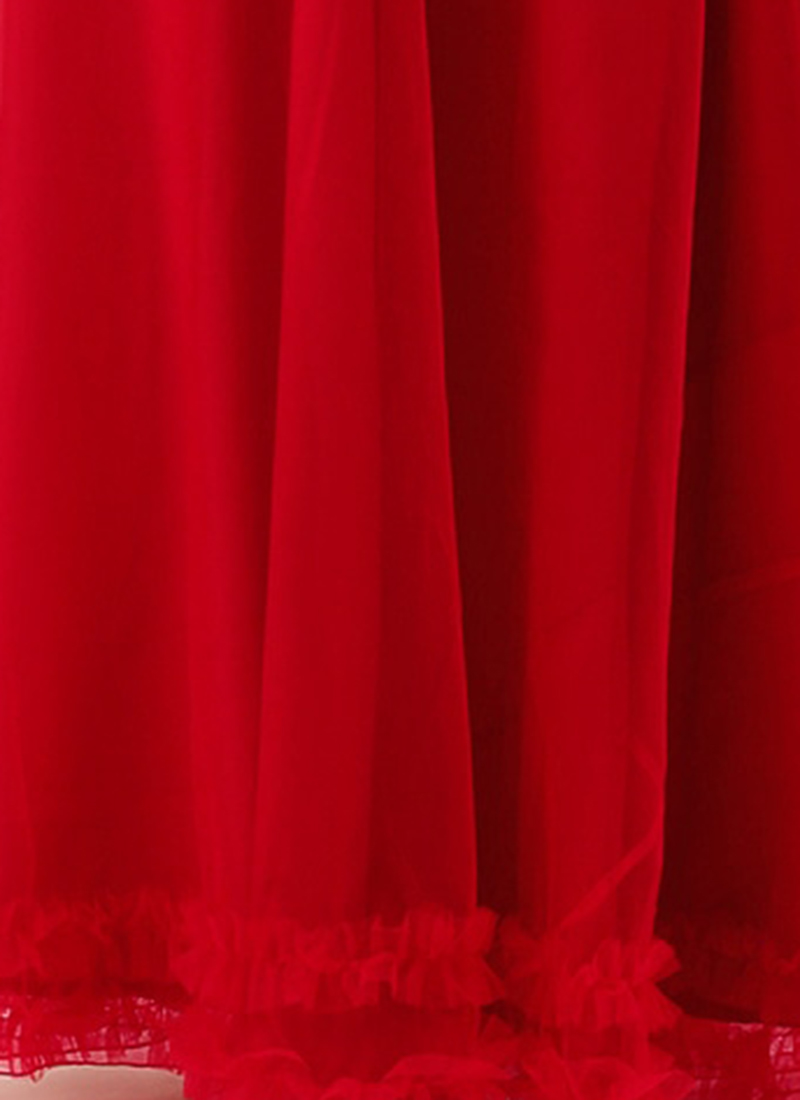 Buy Dark Red Georgette Sequins Embroidered Gown Festive Wear Online at ...