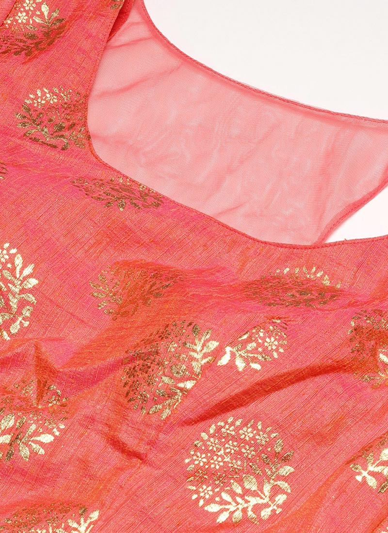 Shop Dull Pink Art Silk Blouse Festive Wear Online at Best Price | Cbazaar