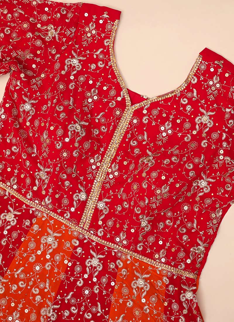 Buy Ethnic Faux Georgette Embroidered Anarkali Gown Party Wear Online ...