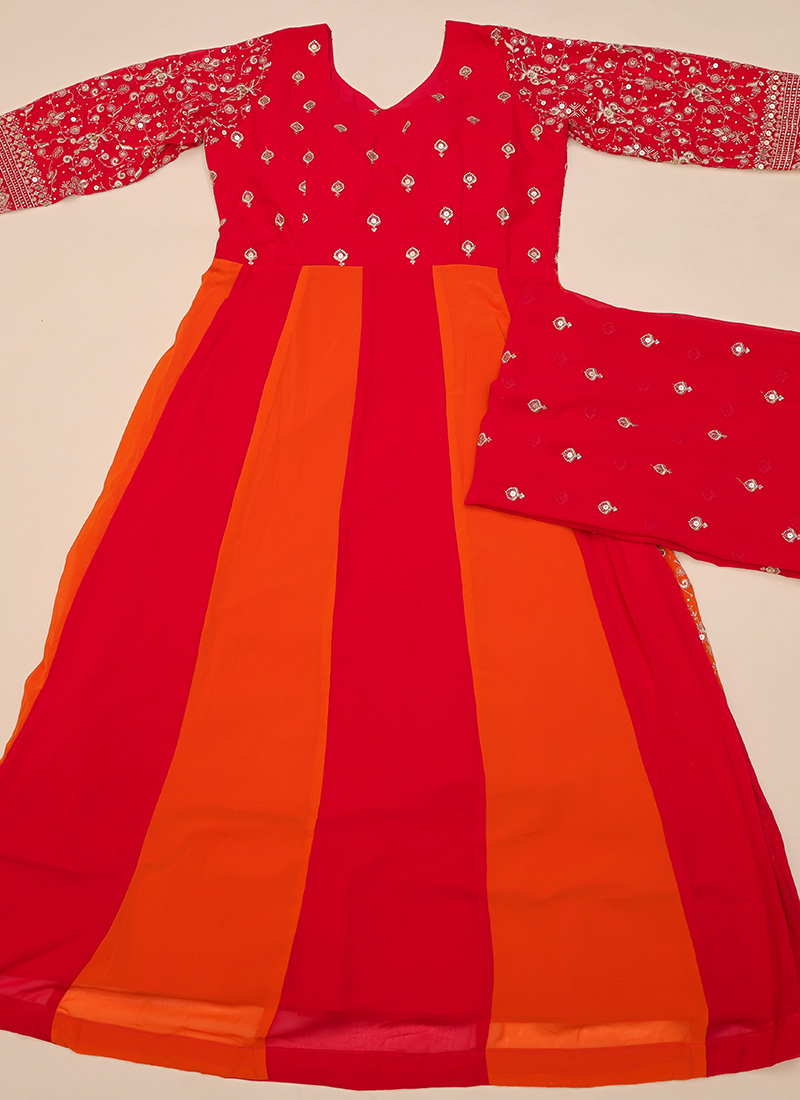 Buy Ethnic Faux Georgette Embroidered Anarkali Gown Party Wear Online ...