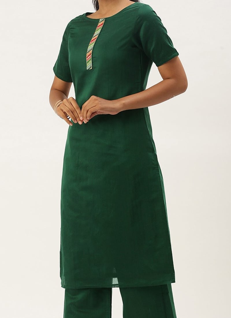 Buy Green Chanderi Silk N Net Sequin Wide Leg Pant Suit Festive Wear ...