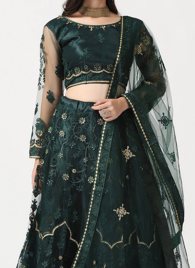 Buy Stylish Green Lehengas For Women Online Collections