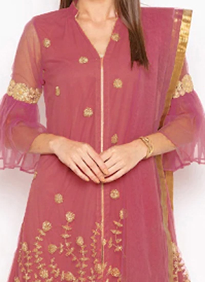 Shop Light Pink Sharara Suit Party Wear Online at Best Price | Cbazaar