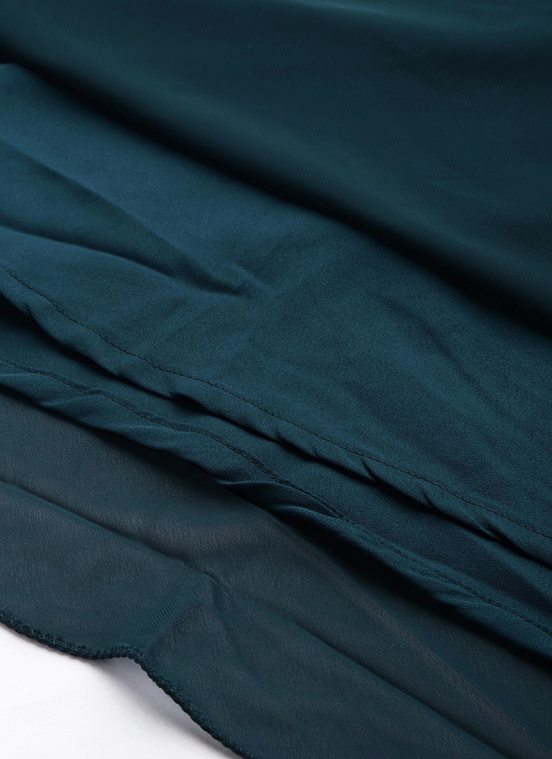 Shop Multicolored Organza Jacket N Teal Blue Dress Festive Wear Online ...