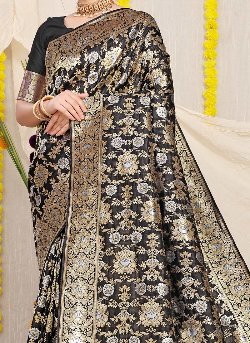 Black Sarees: Latest Black Sarees Designs For Women