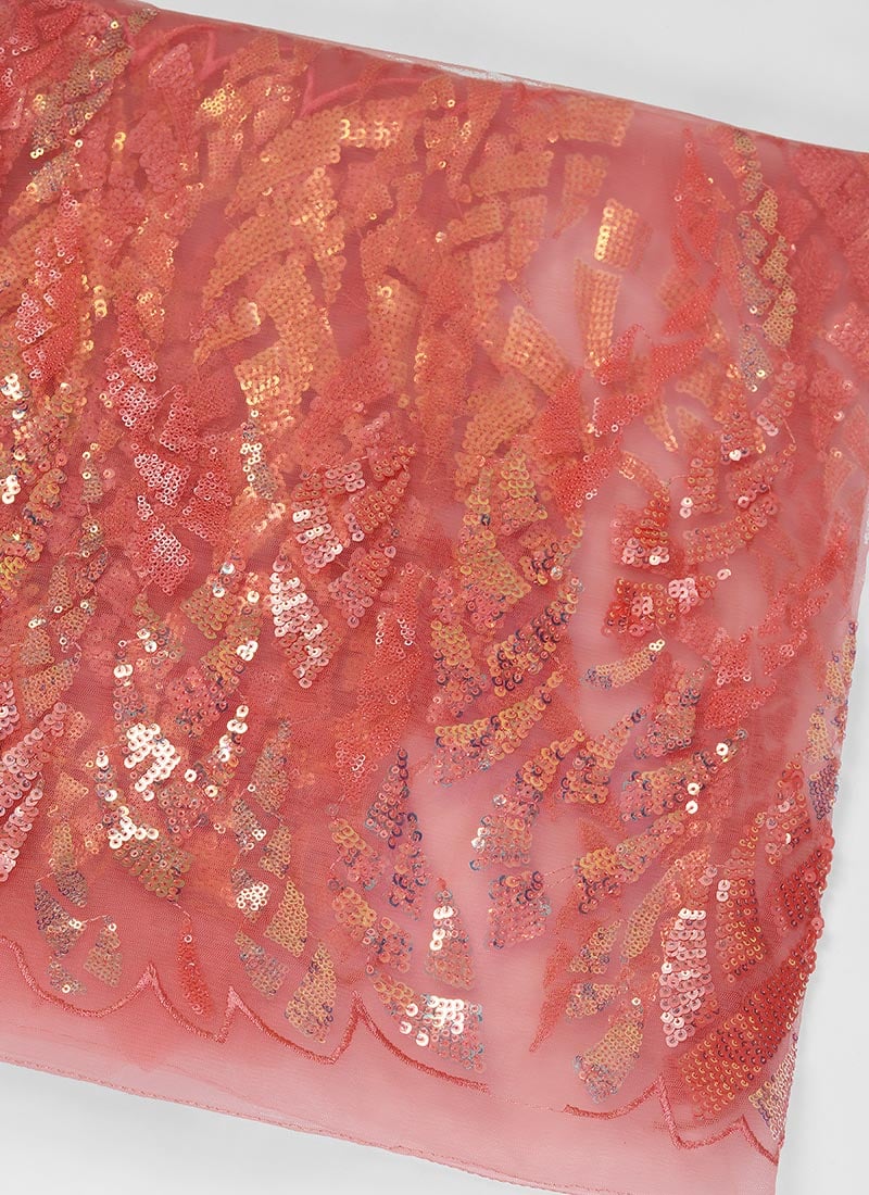 Buy Pink Soft Net Embroidered Sequins Stunning Lehenga Wedding Wear ...