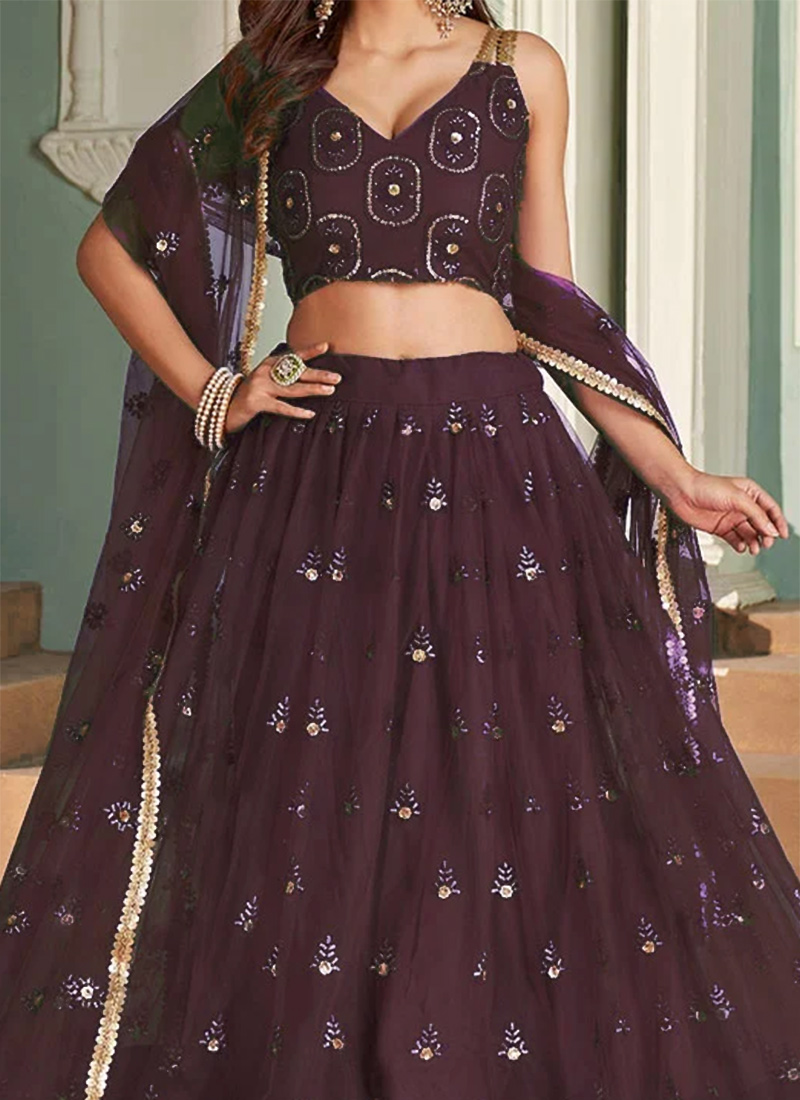 Buy Purple Color Lehenga Choli Collections Online -Cbazaar