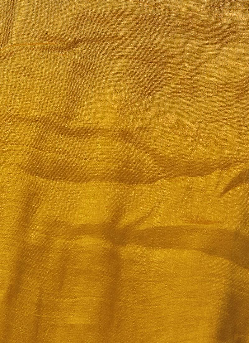 Shop Radiant Mustard Chinon Silk Indowestern Set With Stone Sequins ...