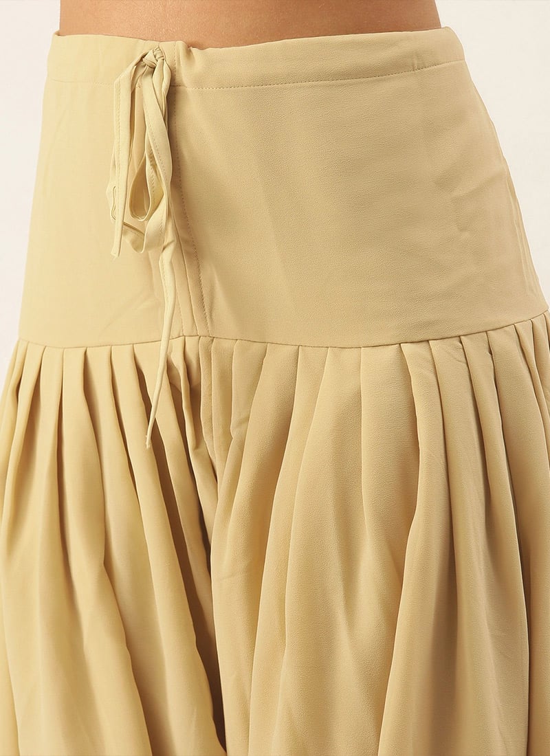 Shop Rust N Beige Georgette Semi Patiala Suit Festive Wear in UK - Cbazaar