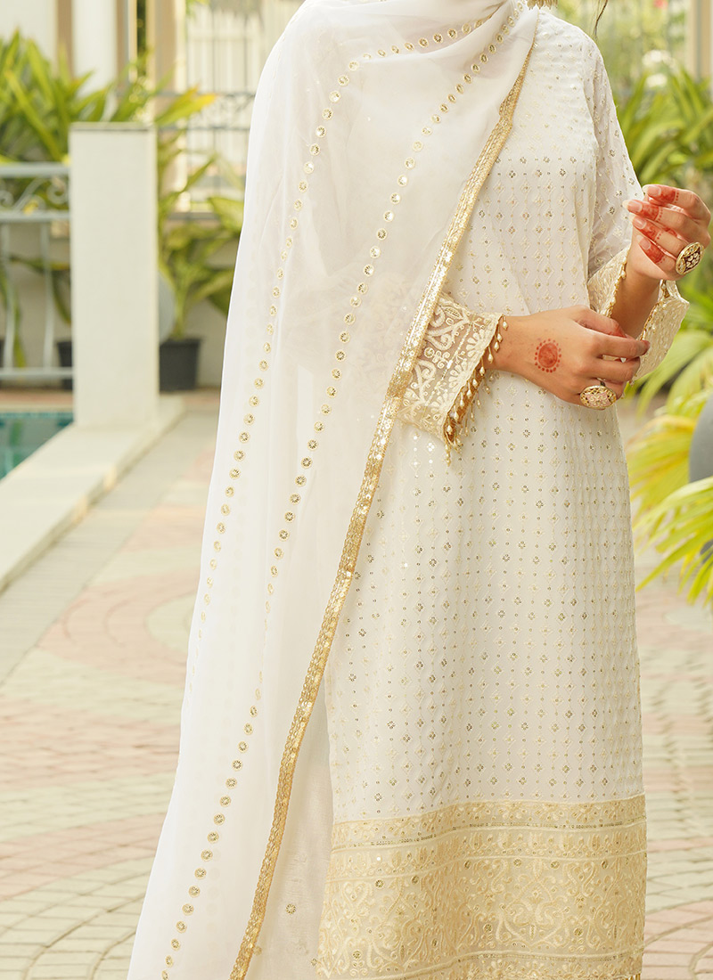 Shop Latest White Salwar Kameez Designs Online At Cbazaar