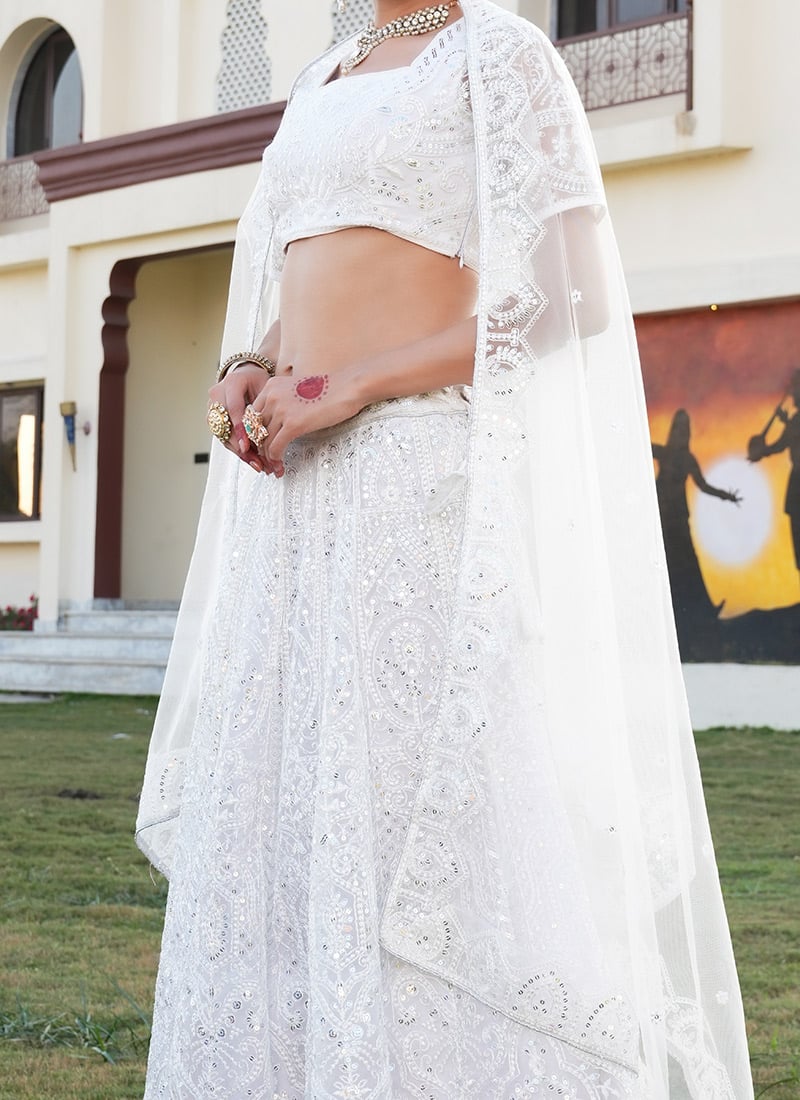 Buy Modern White Lehenga For Women Online Outfits