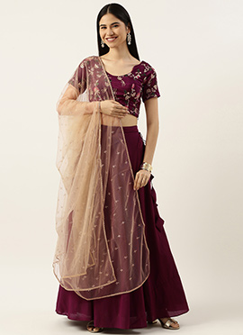 Buy Beige designer Lehenga choli | Buy online indian beige Lehenga ...