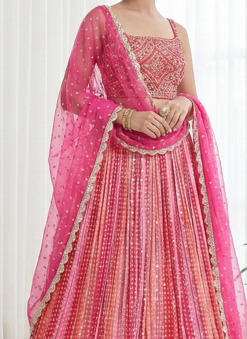 Trendy Pink Lehengas For Women Online - Cbazaar