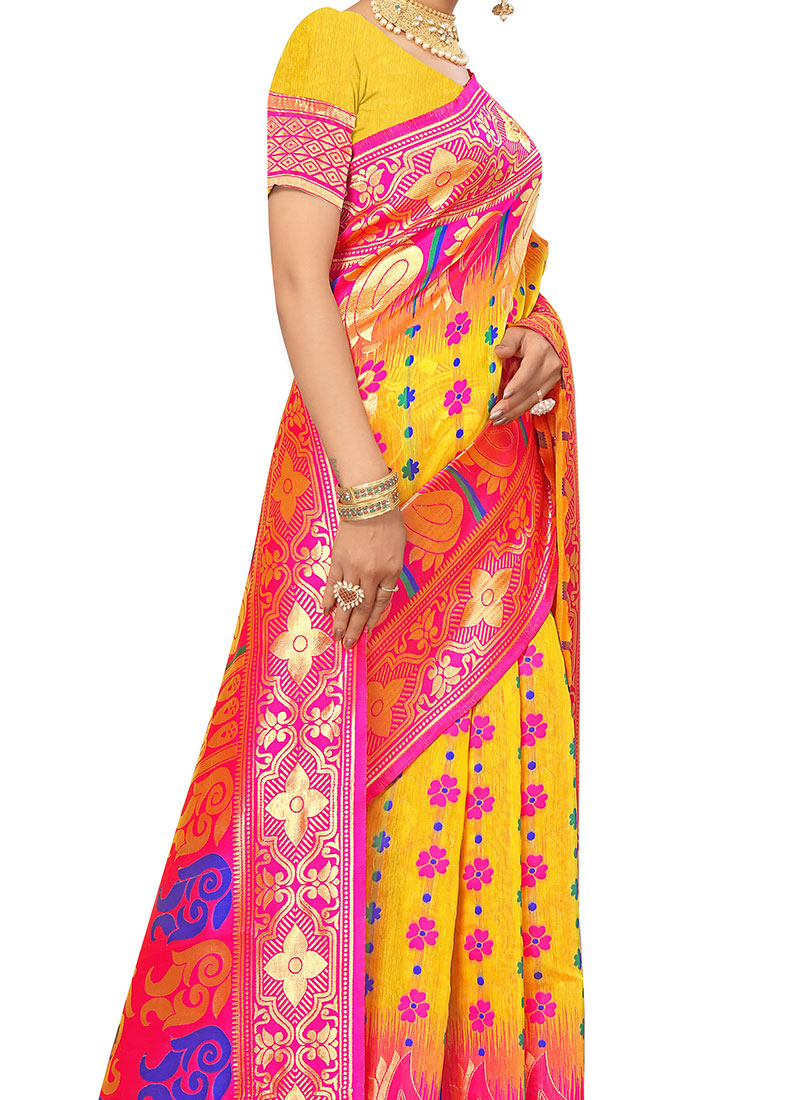 Shop Yellow Sarees Online | Purchase Yellow Sarees Online