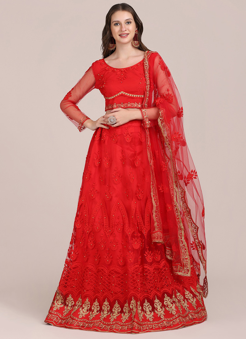 Buy Latest Red Lehenga Dress Designs Online - Cbazaar