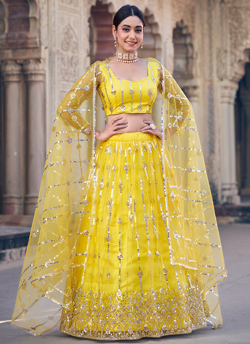 Stylish Yellow Lehengas For Women's Trendy Outfits Online