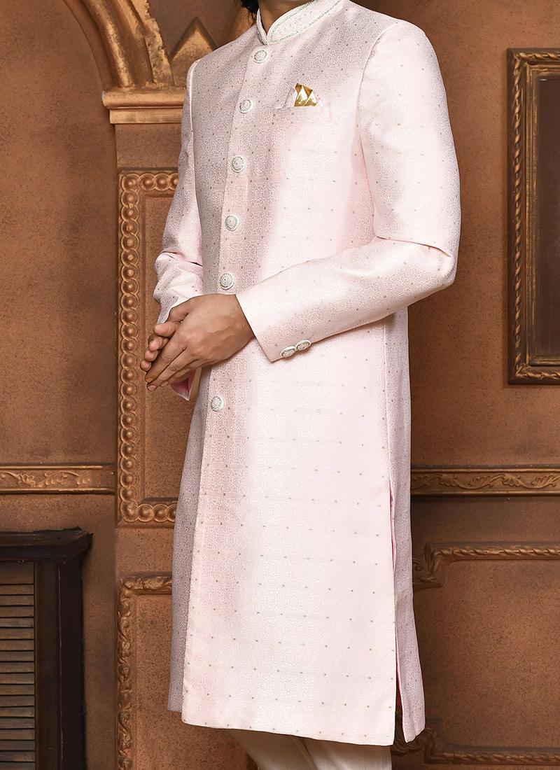 Buy Pink Color Sherwanis | Online Pink Colour Sherwanis | Designer Pink ...