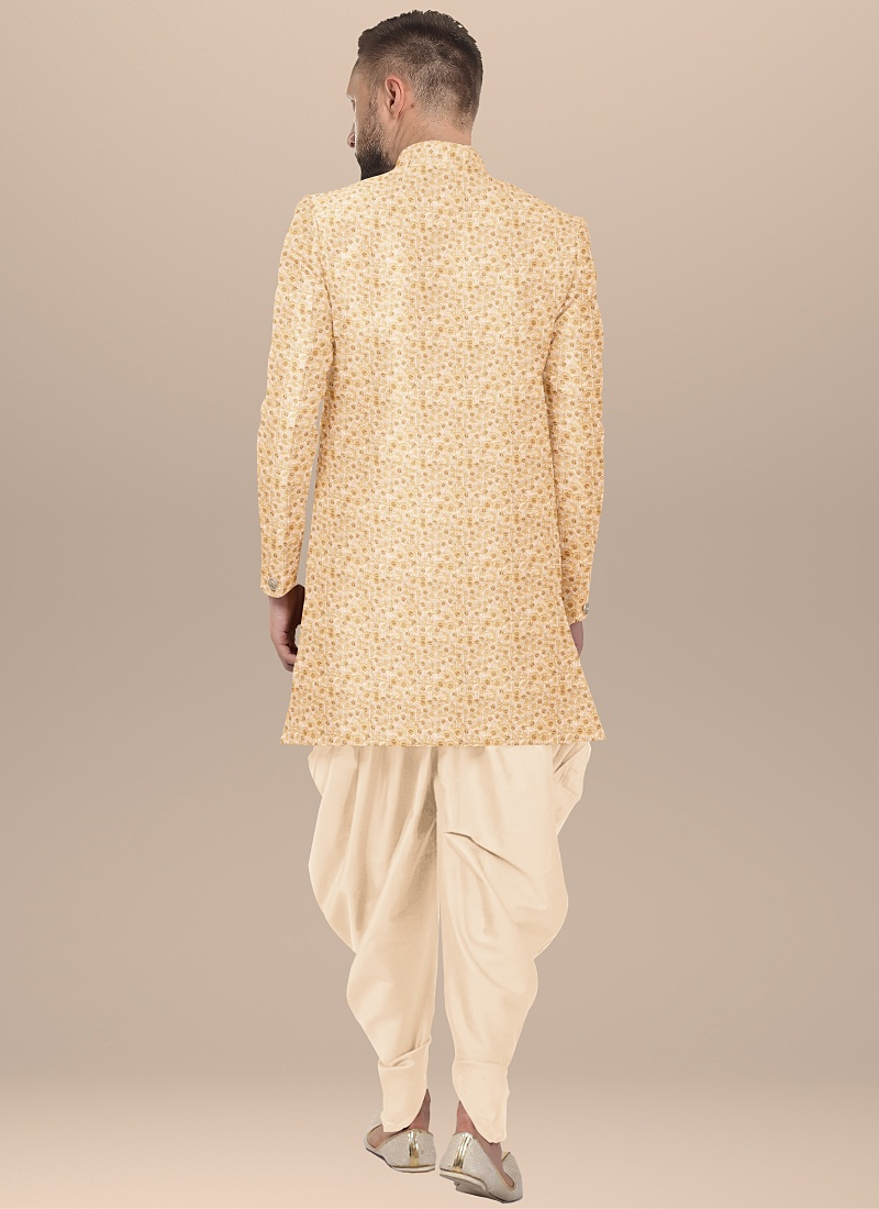 Buy Beige Sherwanis Online For Men's Collections at Cbazaar