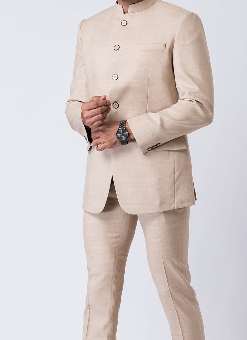 Buy Designer Beige Color Men's Suits Collections -Cbazaar
