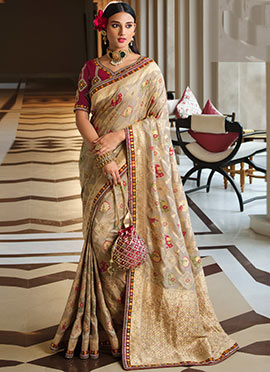 Embroidered Saree: Buy Stylish & Ethnic Range of Embroidered Saree