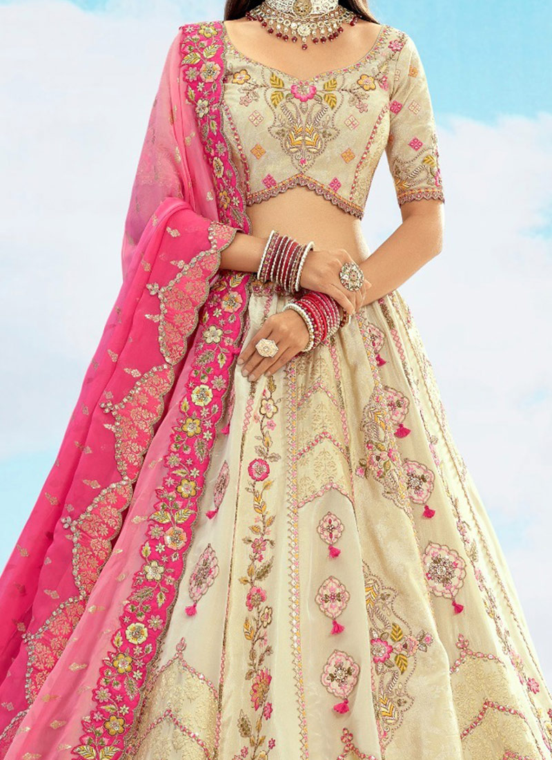 Stylish Beige Lehengas Online for Women Designer Outfits