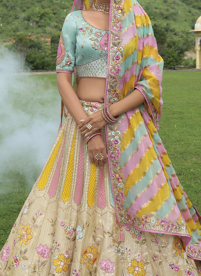 Stylish Beige Lehengas Online for Women Designer Outfits