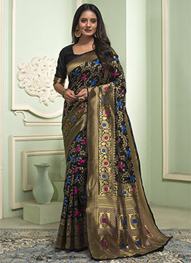 Black Sarees: Latest Black Sarees Designs For Women