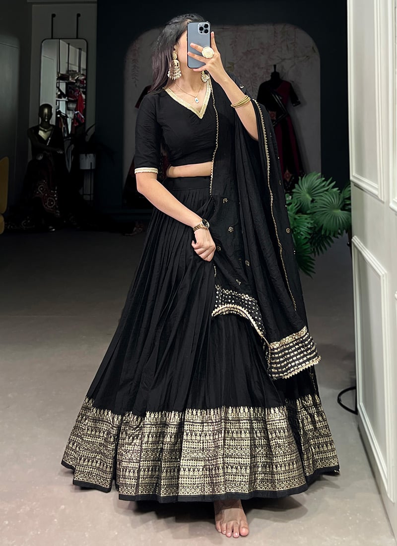 Stylish Black Lehengas For Women Online at Cbazaar