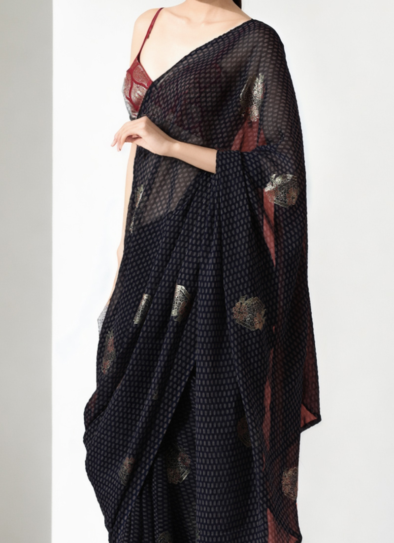 Black Sarees: Latest Black Sarees Designs For Women