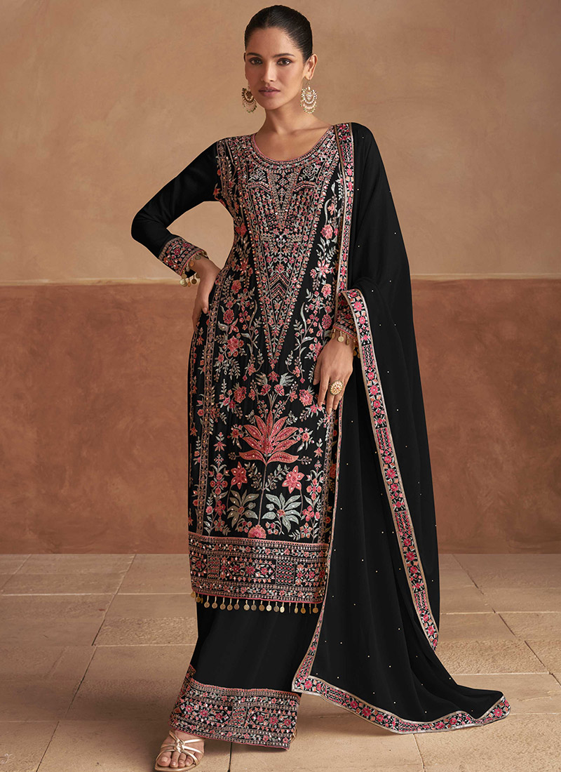 Latest Black Salwars: Buy Black Salwar Kameez Designs For Women