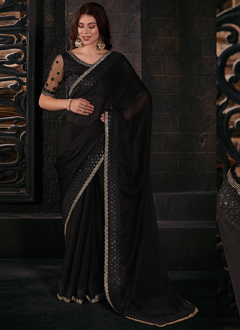 Black Sarees: Latest Black Sarees Designs For Women