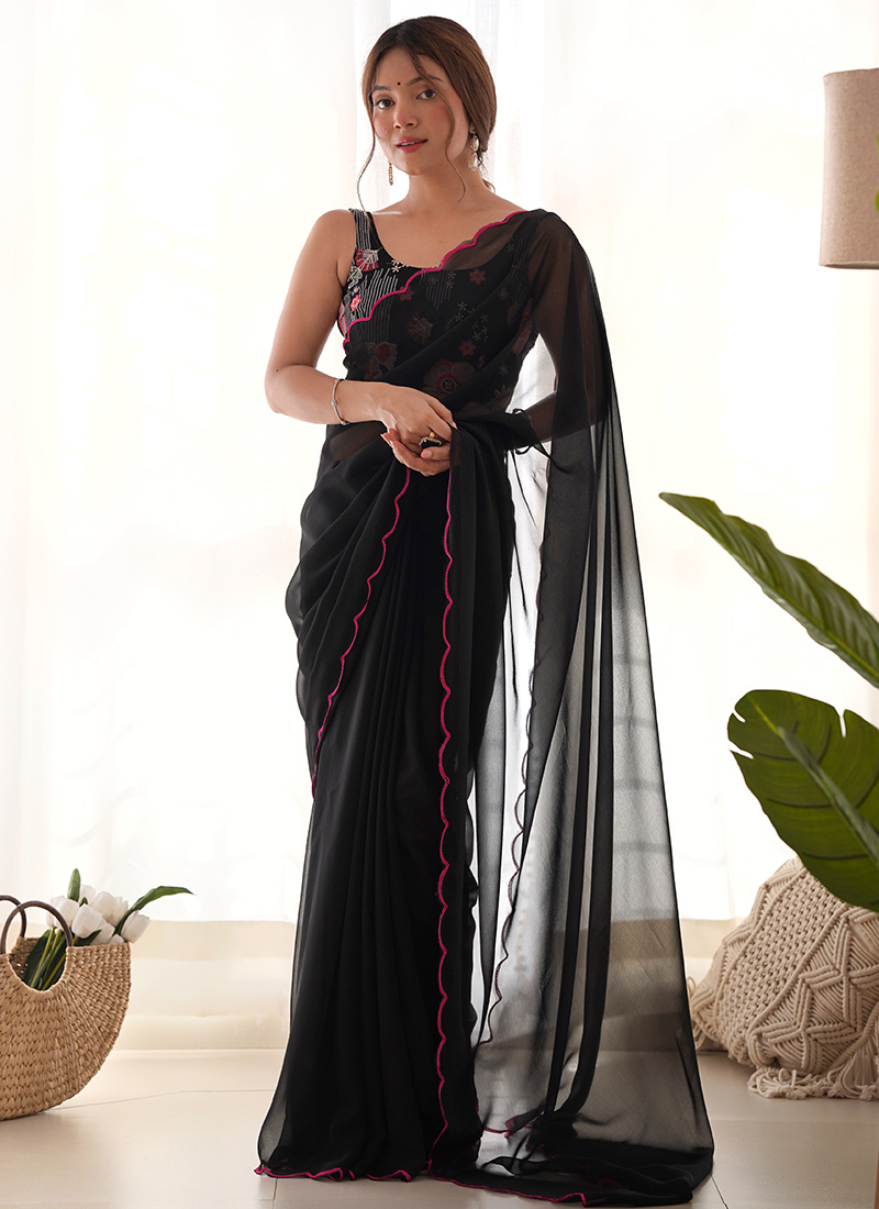 Black Sarees: Latest Black Sarees Designs For Women