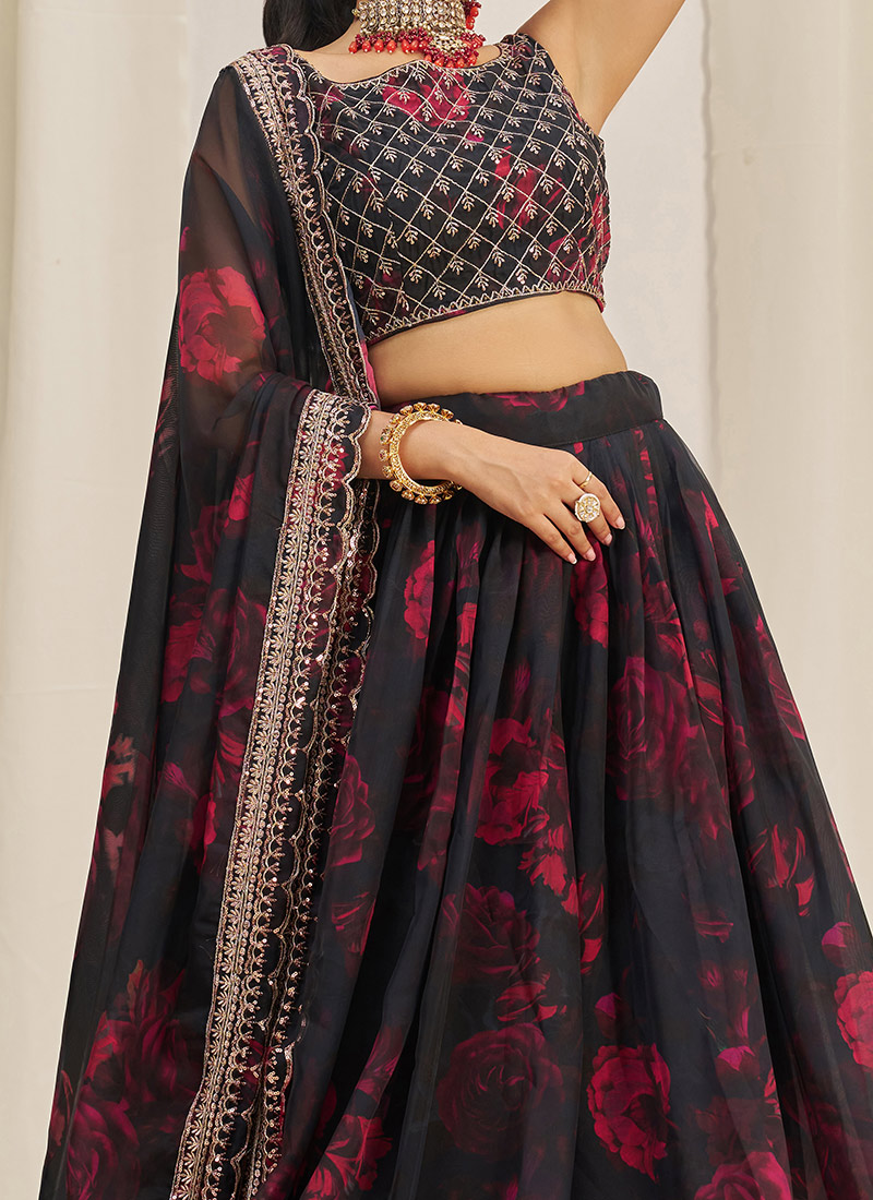 Stylish Black Lehengas For Women Online at Cbazaar
