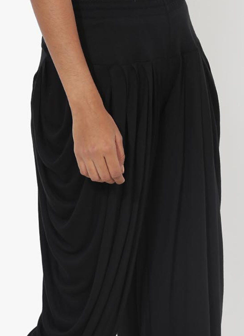 Buy Black Rayon Dhoti Pant Work Wear Online at Best Price | Cbazaar