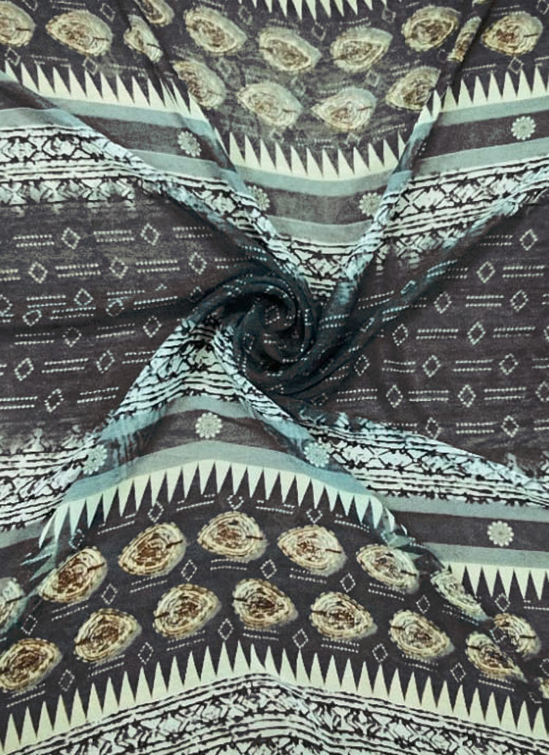 Shop Black Rayon Mill Print Fabric in UK - Cbazaar