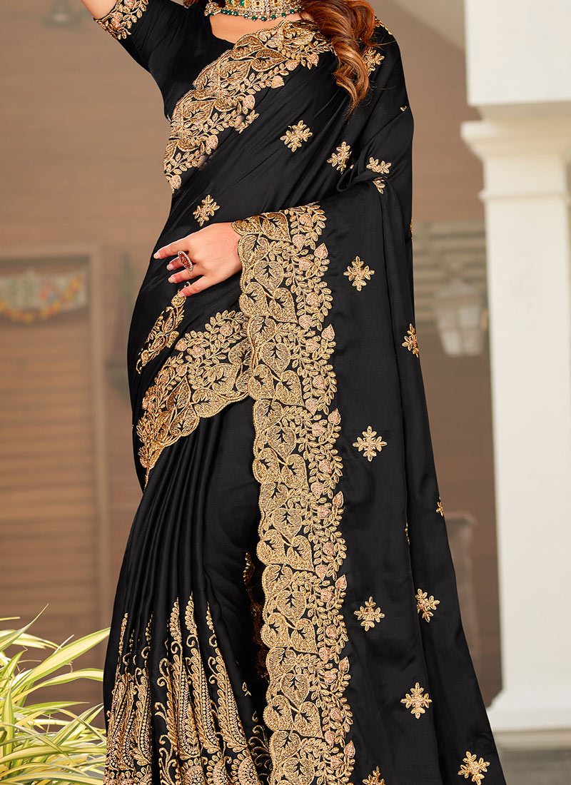 Buy Latest Black Sarees Designs For Women Online At Cbazaar