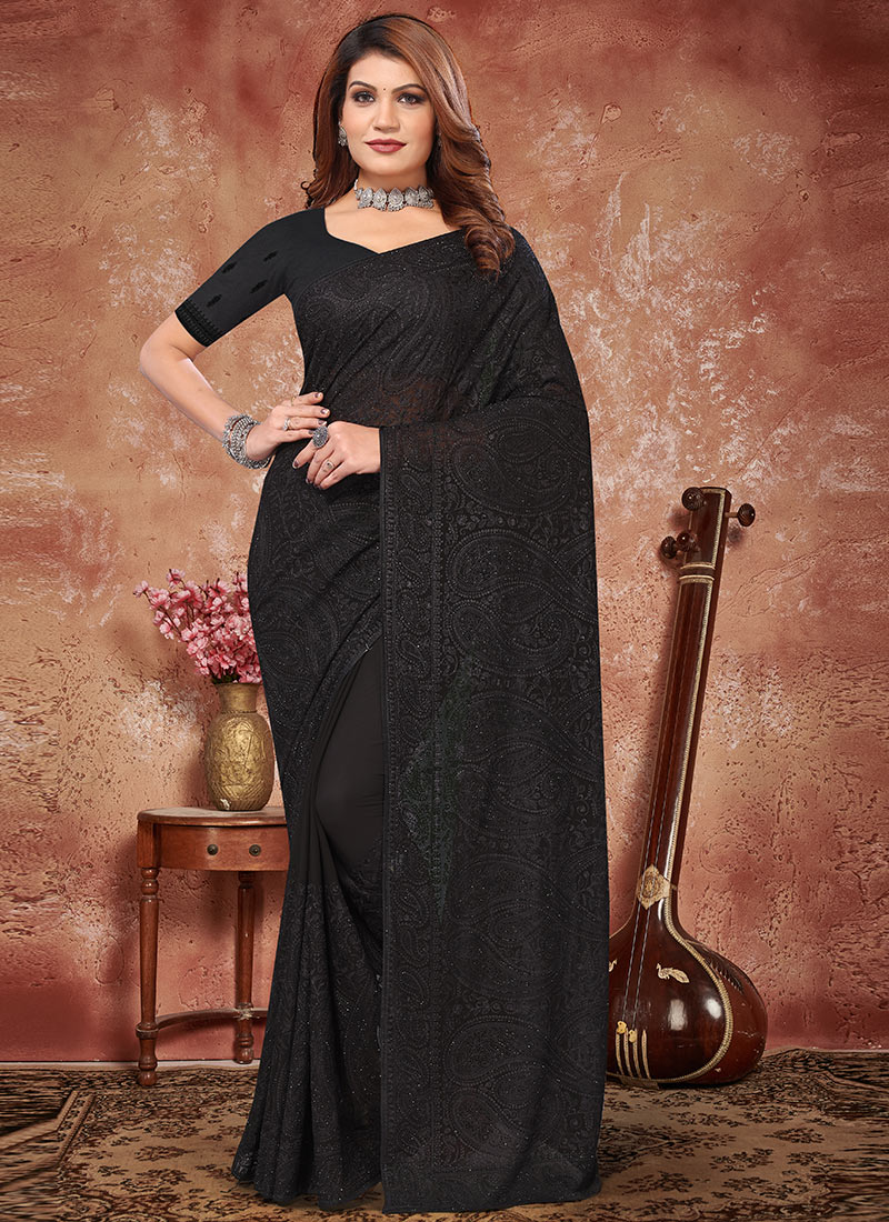 Black Sarees: Latest Black Sarees Designs For Women