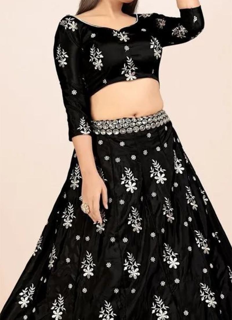 Stylish Black Lehengas For Women Online at Cbazaar