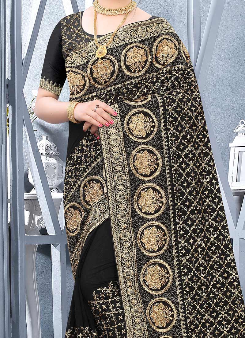 Black Sarees: Latest Black Sarees Designs For Women