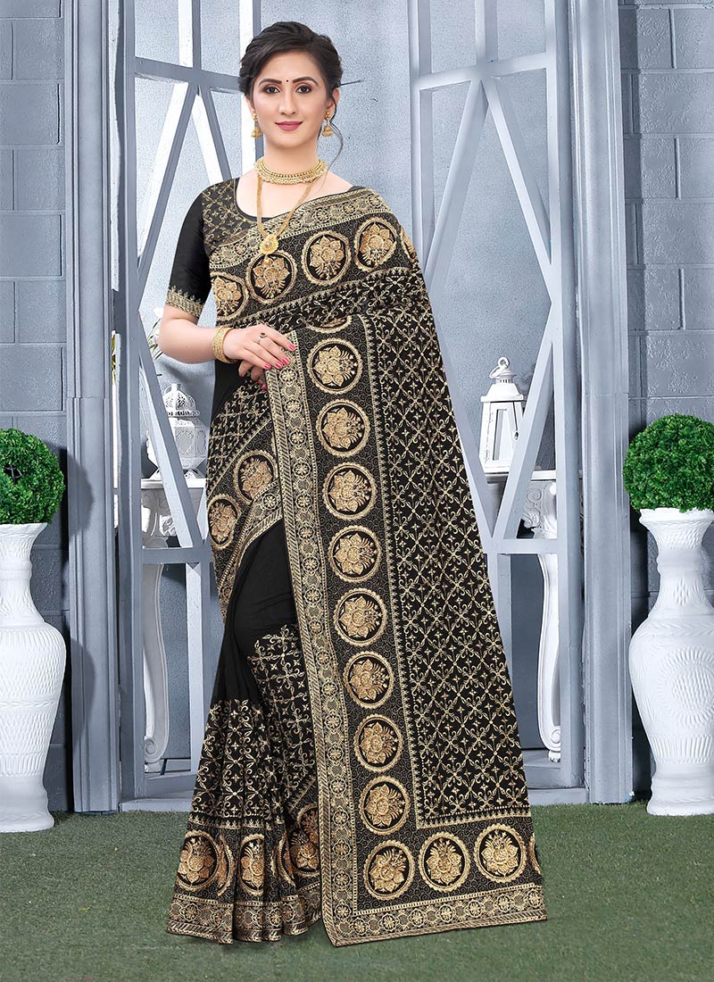 Black Sarees: Latest Black Sarees Designs For Women