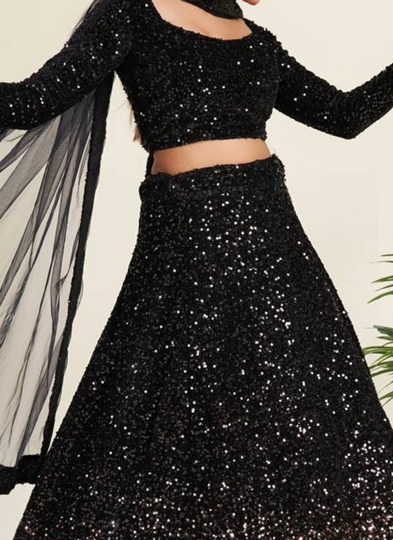 Stylish Black Lehengas For Women Online at Cbazaar