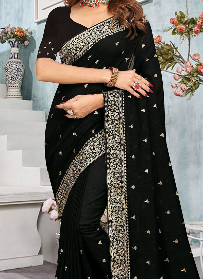 Black Sarees: Latest Black Sarees Designs For Women