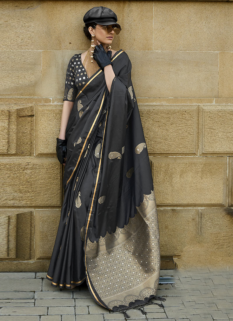 Black Sarees: Latest Black Sarees Designs For Women