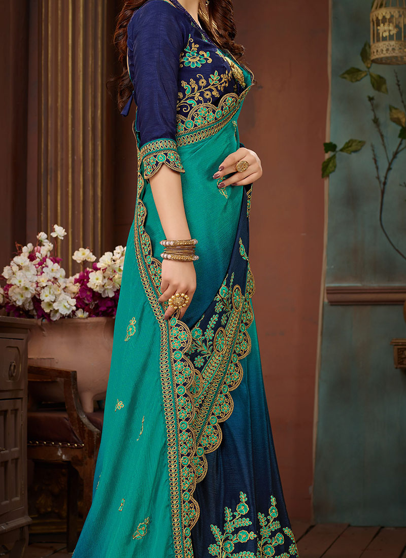 Buy Latest Blue Sarees Online Shopping At Cbazaar