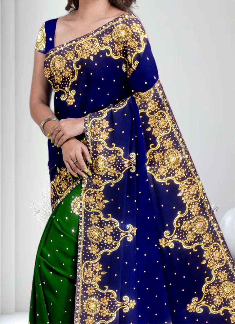Shop Stunning Hand Work Sarees For Women Online -Cbazaar
