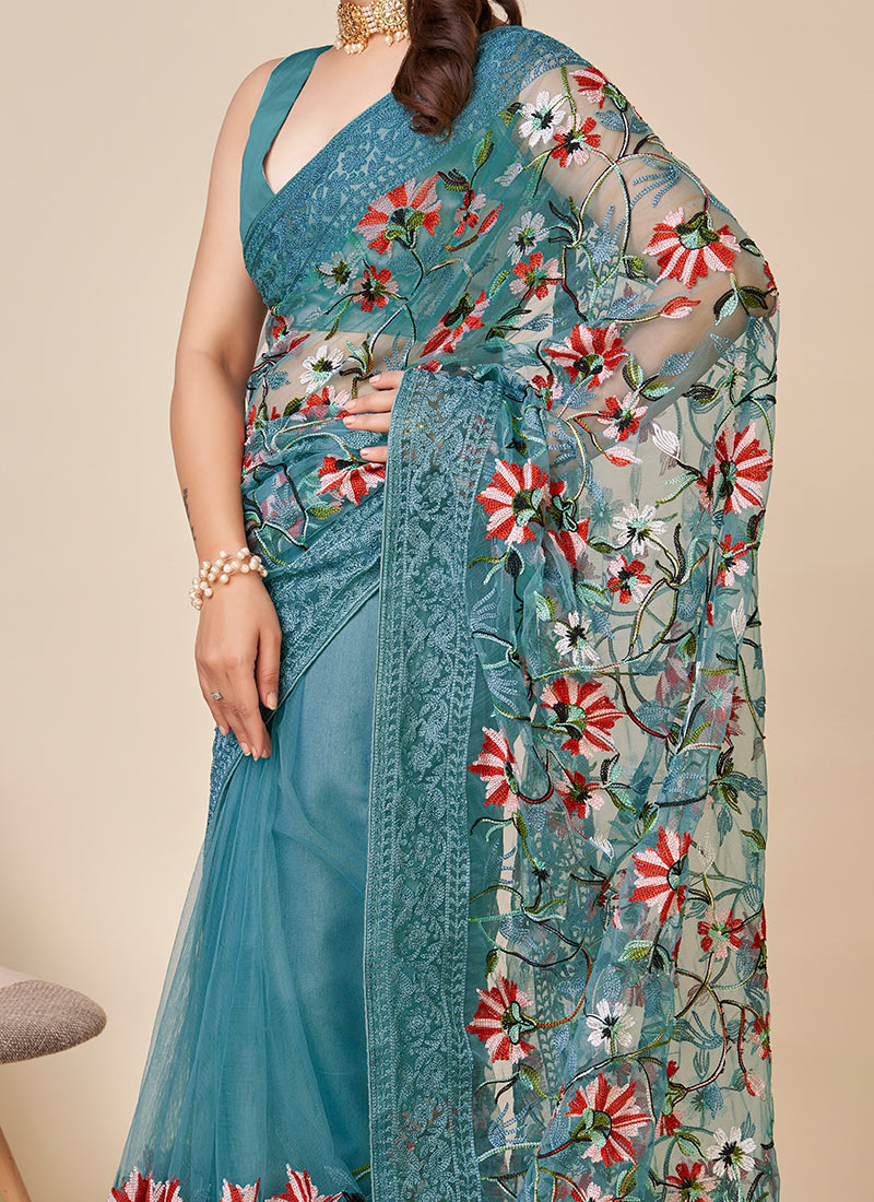 Net Sarees Online| Latest Designer Net Sarees Online at Cbazaar